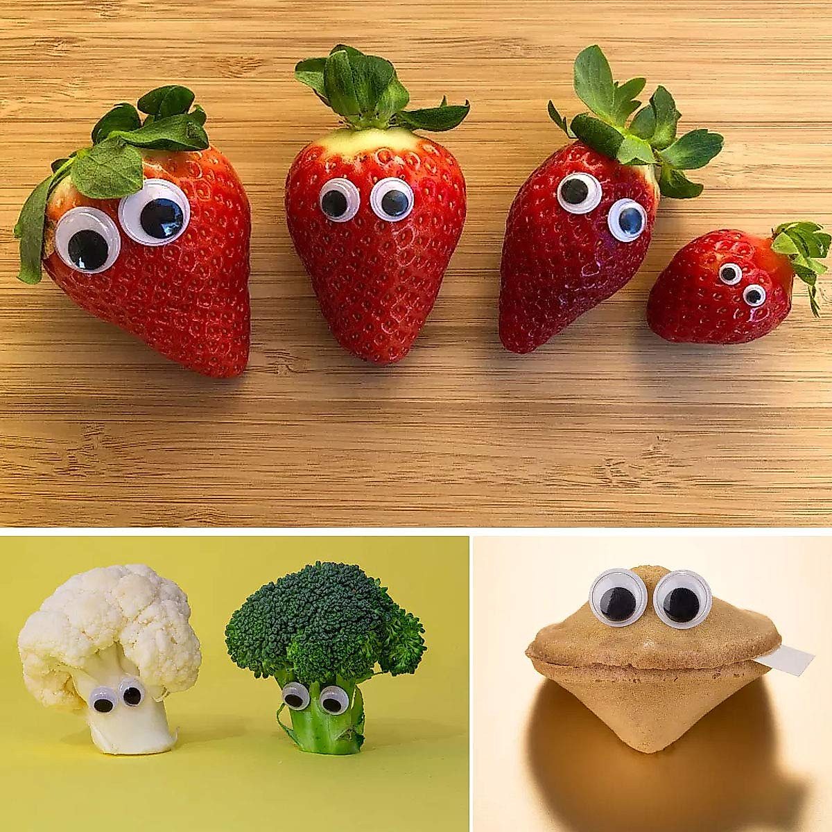 560 Pcs Wiggle Googly Eyes with Self-Adhesive, 6mm 8mm 10 mm 12mm 15mm Mixed Packaging (Black and White)