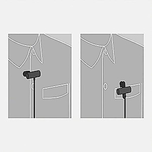 Sony Compact Stereo Lavalier Microphone ECMLV1,Black, Small