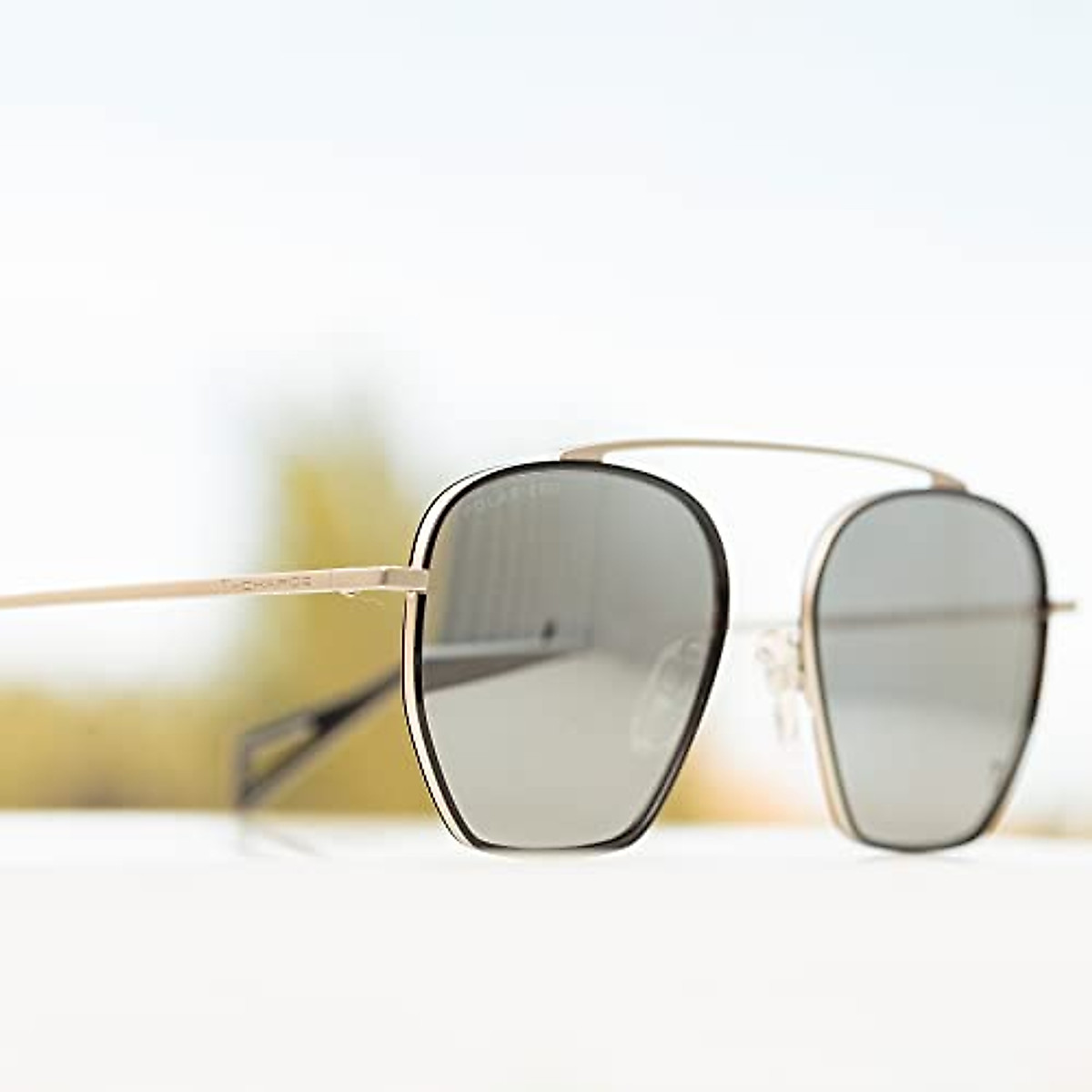 T-Charge – Geometric Polarized Sunglasses – Dark Glasses for Men, Nylon Lenses, Lightweight, Versatile Use, Lens for Sun Protection, Elegant & Sophisticated, Modern Design