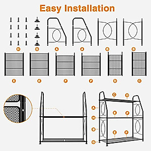VyGrow Plant Stand, 3 Tier Plant Shelf for Indoor Outdoor, Heavy Duty Metal Outdoor Plant Stand Holder Rack for Living Room Balcony and Garden