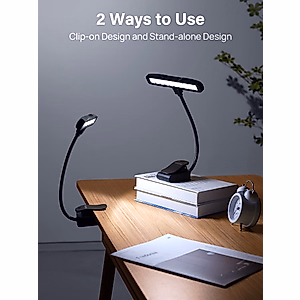 Kootek Music Stand Light, Eye Caring Clip-on Piano Light, 360° Flexible Neck Adjustable Brightness USB Rechargeable Light Lamp for Piano, Sheet Music, Book Reading