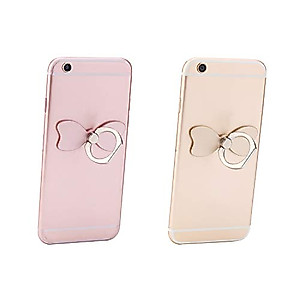 lenoup 4 Pack Cell Phone Bow Ring Holder,Bowknot Phone Ring Kickstand,360 Rotation Cell Phone Finger Ring Grip for Almost All Phones,Pad