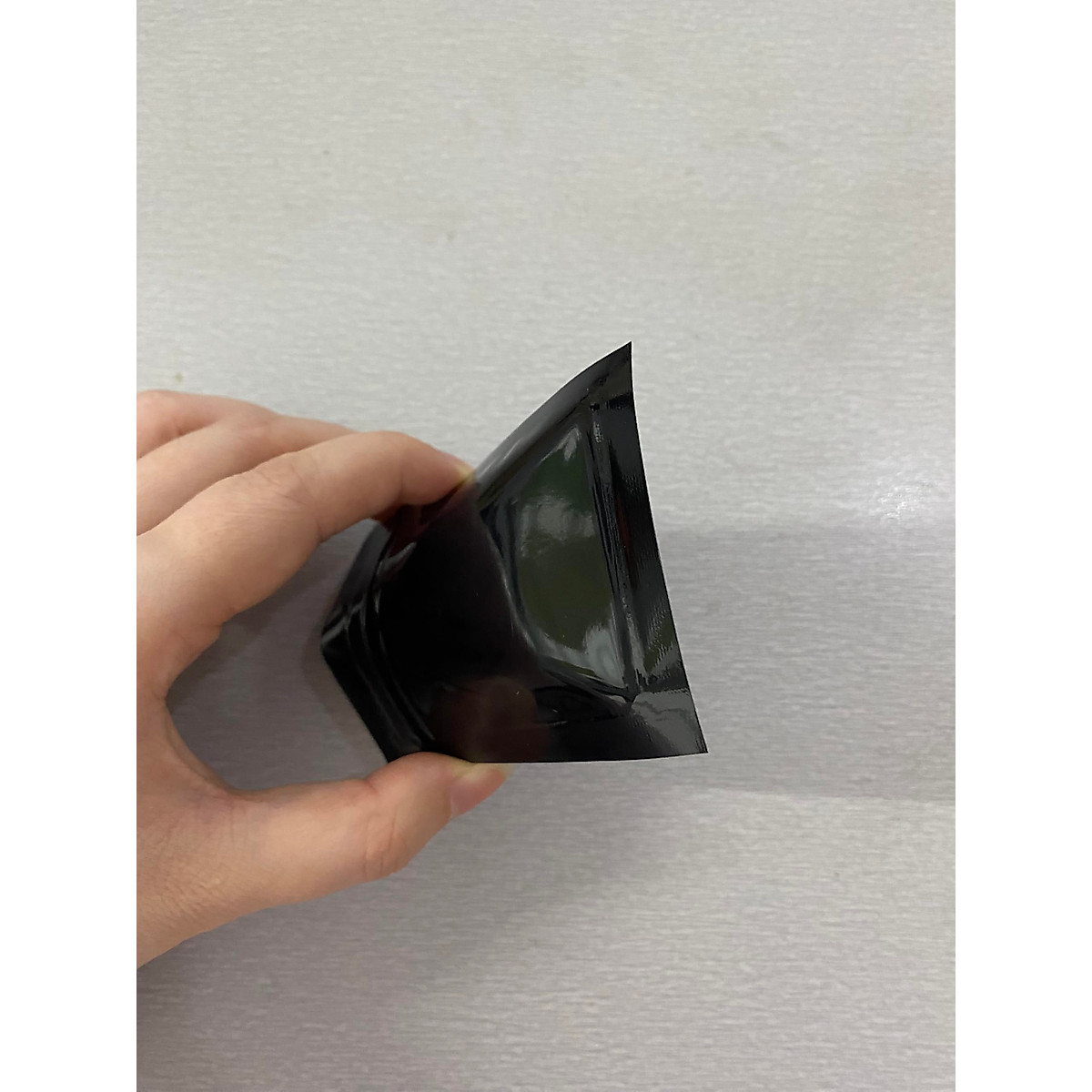 MITOB Mylar Bags for Zip Reusable Small Aluminum Foil Lock Package Bag Candy DIY Chocolate Coffee Nut Food Long Term Storage Zipper Lock Packaging Bag with Tear Notch (Black, 2.3x3.1 inch)