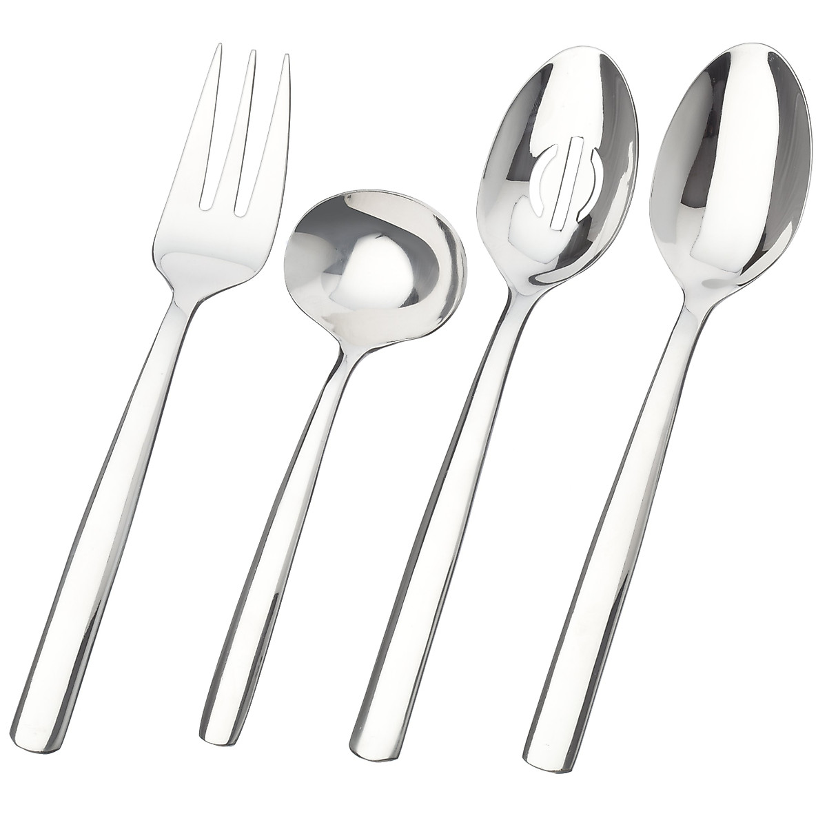 Ginkgo International Simple 4-Piece Stainless Steel Hostess Serving Set