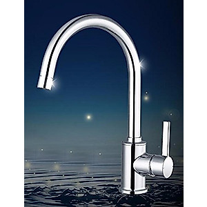 SJQKA-Faucet The kitchen hot and cold faucet, the copper body increases, throws the single, rotates the trough, washes the vegetables, the basin, the kitchen pot, the bibcock