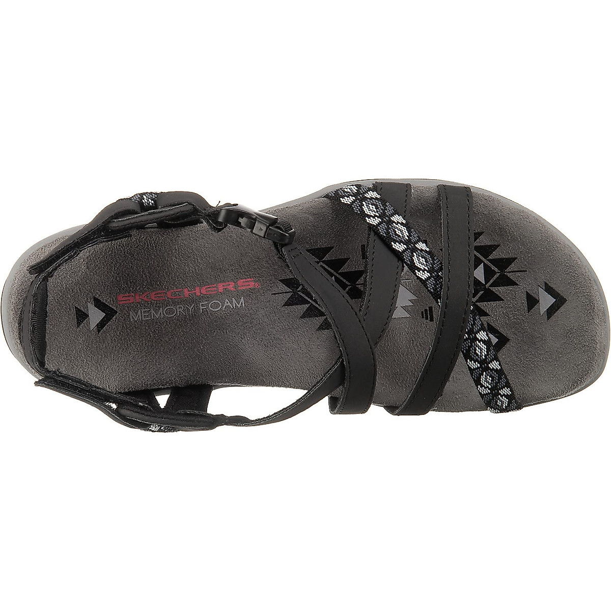 Skechers Women's Regga Slim Keep Close Gladiator Sandal,black,11 M US