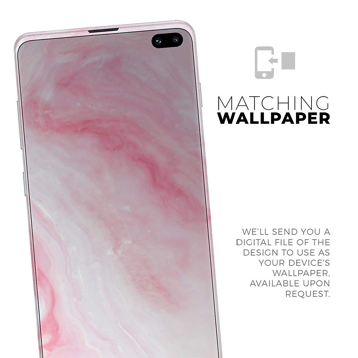 DesignSkinz Marbleized Pink Paradise V6 Protective Vinyl Decal Wrap Skin Cover Compatible with The Samsung Galaxy S20 (Screen Trim & Back Glass Skin)