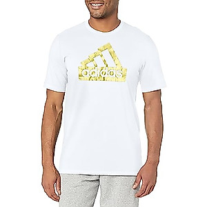 adidas Men's Tall Size Future Icons Metallic T-Shirt, White, X-Large