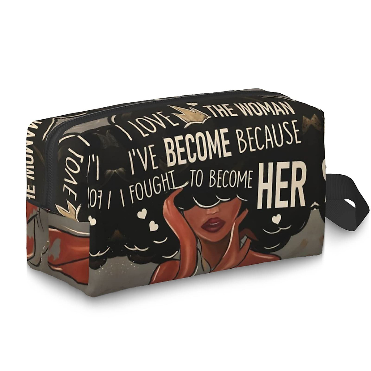 Makeup Bag for Women, Black Girl Stuff, Gifts for Black Women, Travel Size Products for Women, Sister Bags for Black Women, Black Women Makeup Bag