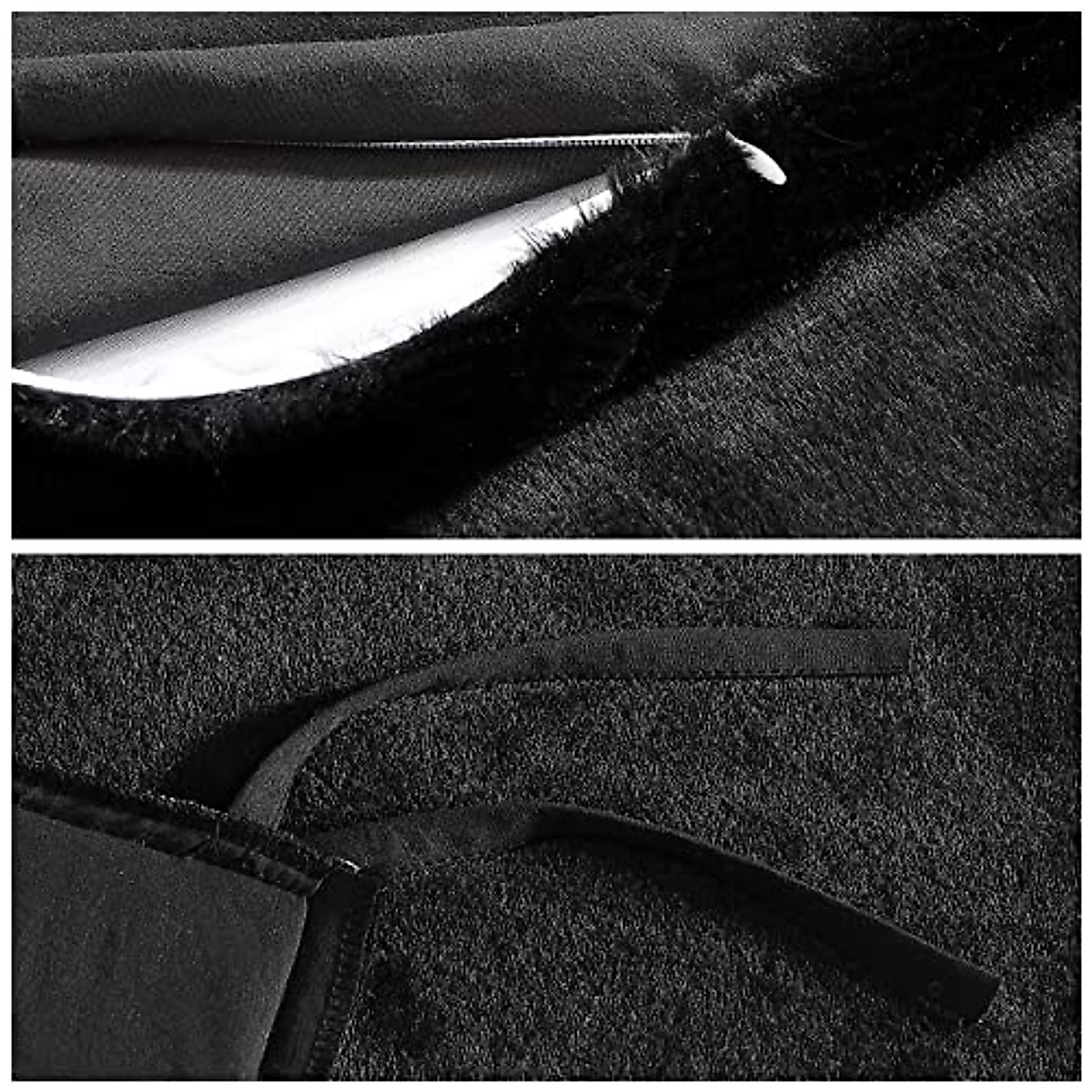 City Scene- Queen Duvet Cover Set, Faux Fur Bedding Set, Ultra Cozy Home Decor (Solid Black, Queen)