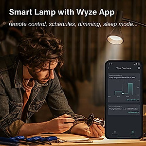 WYZE LED Floor Lamp for Bedroom Office Living Room with Timer Stepless Adjustable Brightness 4000K Standing Light with Remote & APP Control Reading Floor Lamps