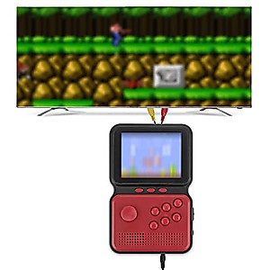 ReignSword Retro Handheld Rocker Game Console, Mini Arcade Machines Multiple Emulators Built-in Classical Games, Portable Handheld Video Games for Kids and Adult, Console Box Support TV Output (Red)