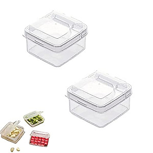 lfjfaecx Sliced Cheese Container for Fridge with Flip Lid, Food Storage Containers Bins, Fruit Storage Containers for Fridge, Cheese Slice Storage Box, with Removable Drain Tray (2pack)