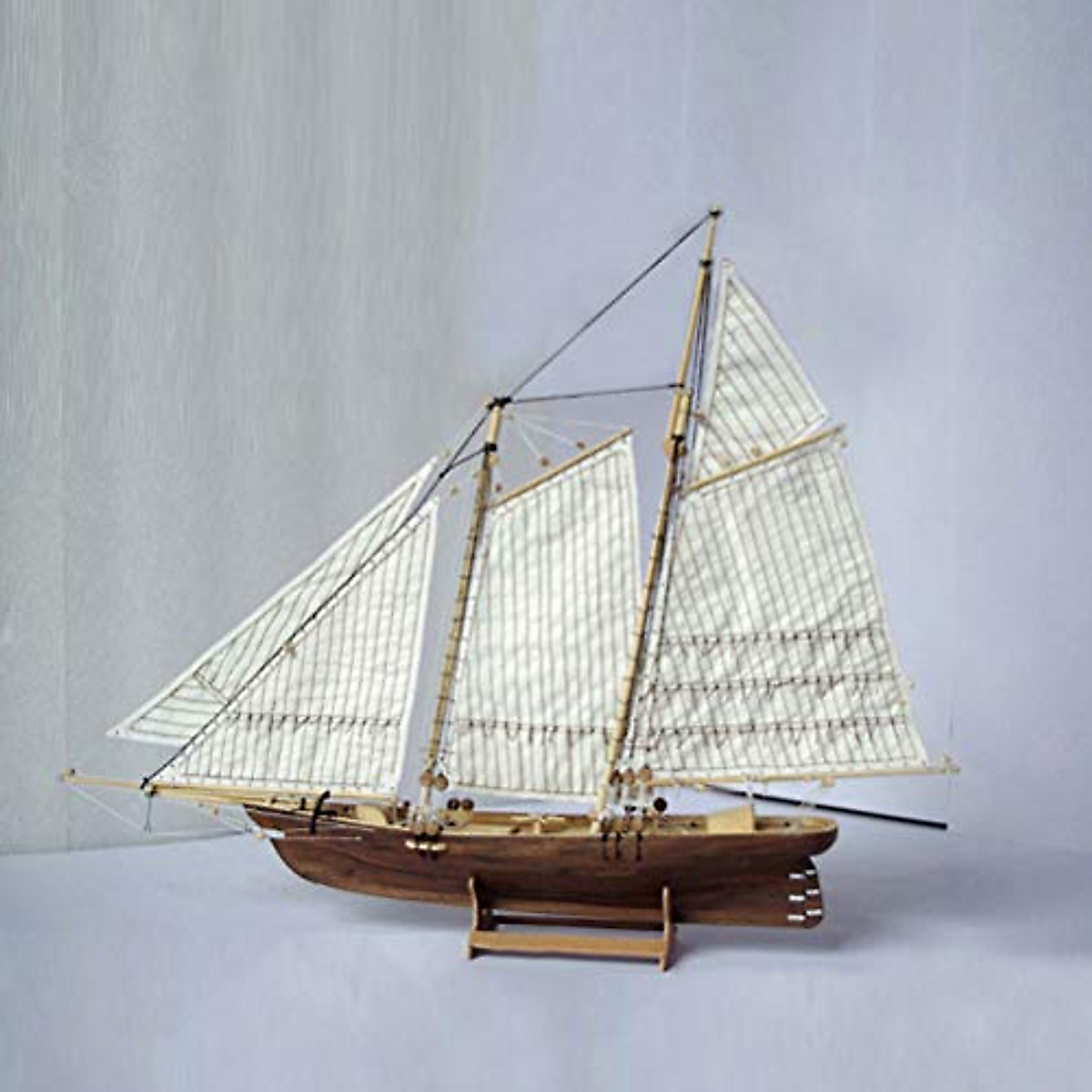 Wooden Sailboat Ship Kit Boat Model Toy Wooden Sailboat Model (Wood color)
