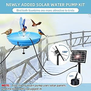 GIFANK [Clearance] Heated Bird Bath with Thermostatically Controlled 4-in-1 Bird Bath Bird Heater Heatable Bird Bath Bowl Heated Bird Waterer for Winter Outdoor Garden Yard Patio Lawn