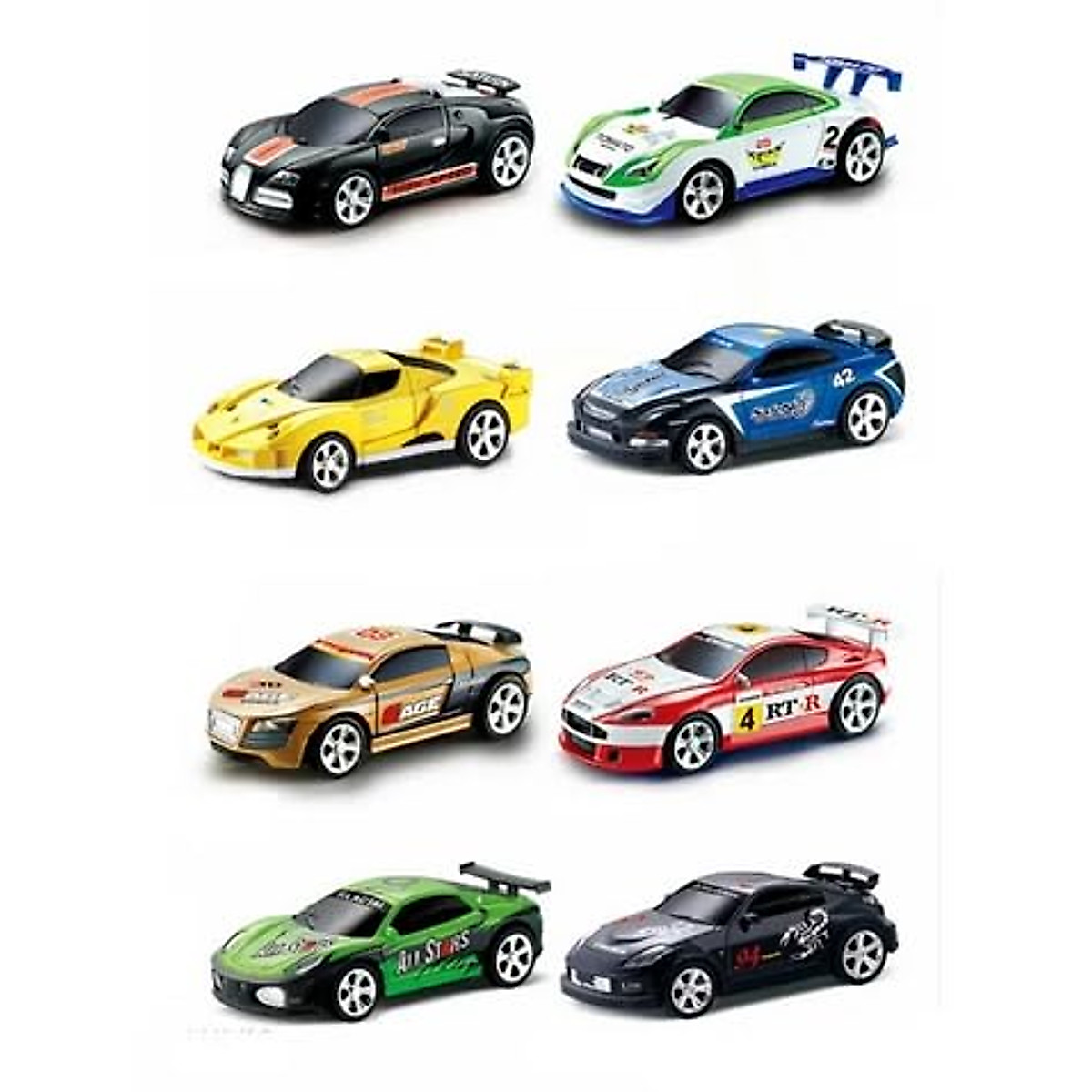 Mini RC 1:58 Scale Small Pocket Portable Micro Racing Car Can Miniature Coke Can Upgraded 2.4G Wireless Radio Remote Control for Multi-Users (Qty. 1 = 1 Can) (Random-Color)