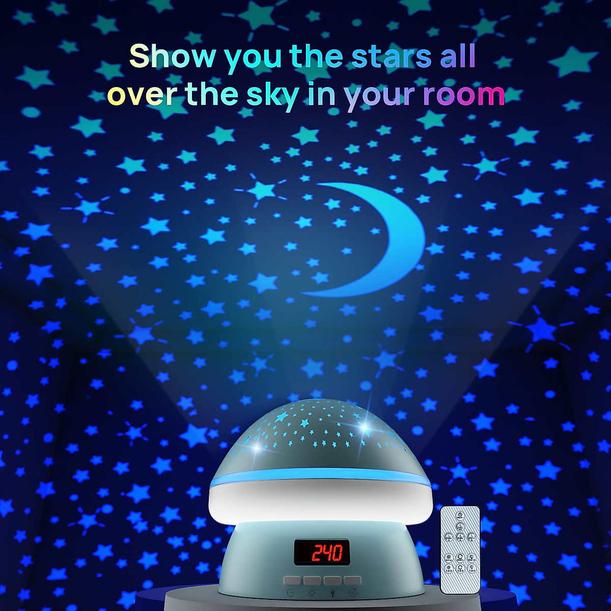 Toys for 3-8 Year Old Girls,Timer Rotation Star Night Light Projector Kids Twinkle Lights, 2-9 Year Olds Girl Gifts Kawaii Birthday Easter Gifts for Kids,Gift for Teen Toddler Baby Girls (Blue)