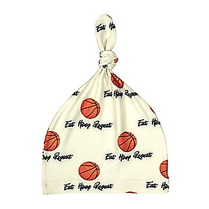 Sport Baby Swaddle Blanket - 2 Pack Swaddling Receiving Blanket with Headband - Baby Shower Newborn Gift (Basketball)