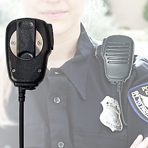 HYS Walkie Talkie Handheld Speaker Mic 3.5mm (S/P 4C Thread) Jack Shoulder Microphone for YAESU/Vertex VX-6 VX-7 VX-120 VX-127 VX-170 VX-177 FT-270 FT-277 Icom IC-4300 IC-4350 Handheld 2 Way Radio