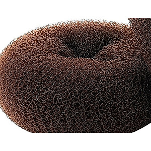 ClothoBeauty Extra Large Ring Style Bun Shaper for Thick and Long Hair, Women's Chignon Donut (4.3 in., Brown)