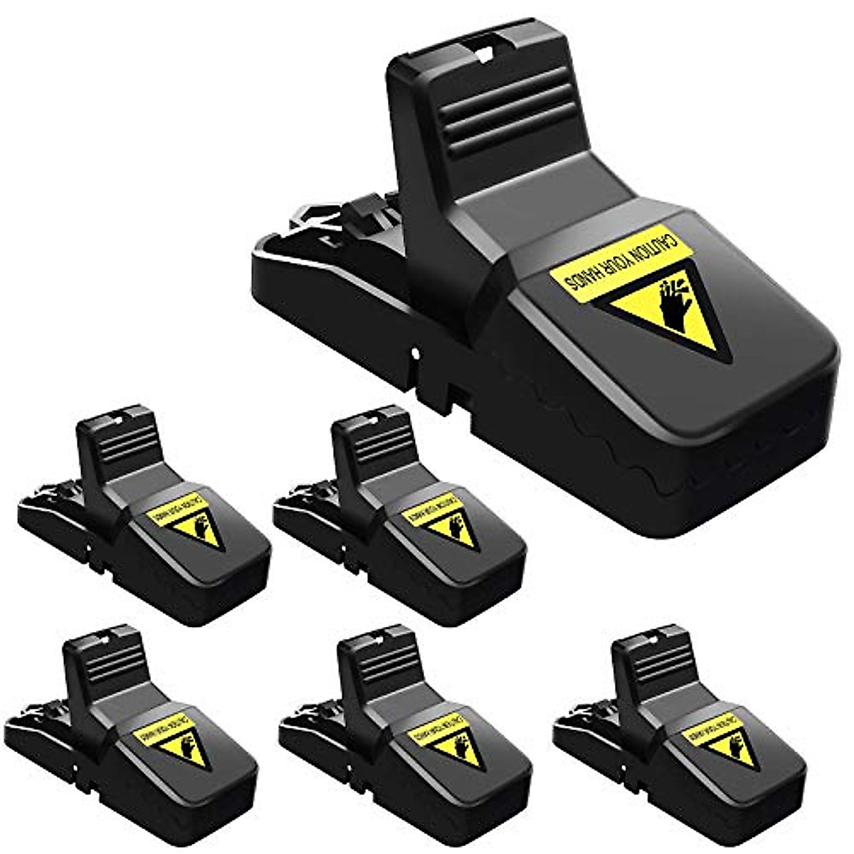 FNEU Mouse Trap Mouse Traps Indoor Mice Trap Mouse Traps Outdoor Mouse Traps for House 6 Packs,Black