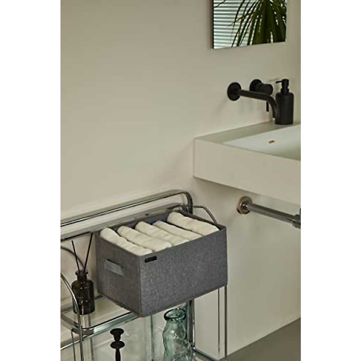 enoughstar Wardrobe Clothes Organizer-2Pcs Clothes Storage Organizer Bins-Foldable Clothes Drawer Organizer for Folded Clothes, Pants, Sweaters-5 Grids Organizer