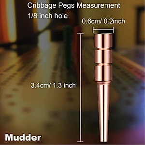 Mudder 20 Pieces Metal Cribbage Pegs Cribbage Board Pegs Fit 1/8 Holes for Cribbage Traditional Board Party Favors in 4 Colors
