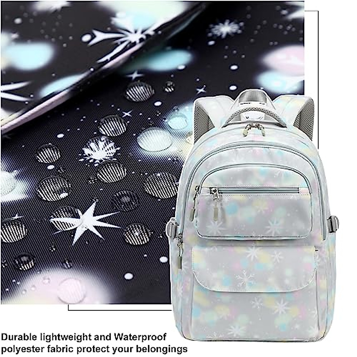 Joyfulife Kids Backpack for Girls Backpack with Lunch Box Elementary Primary Middle School Bags Bookbags for Teen Students