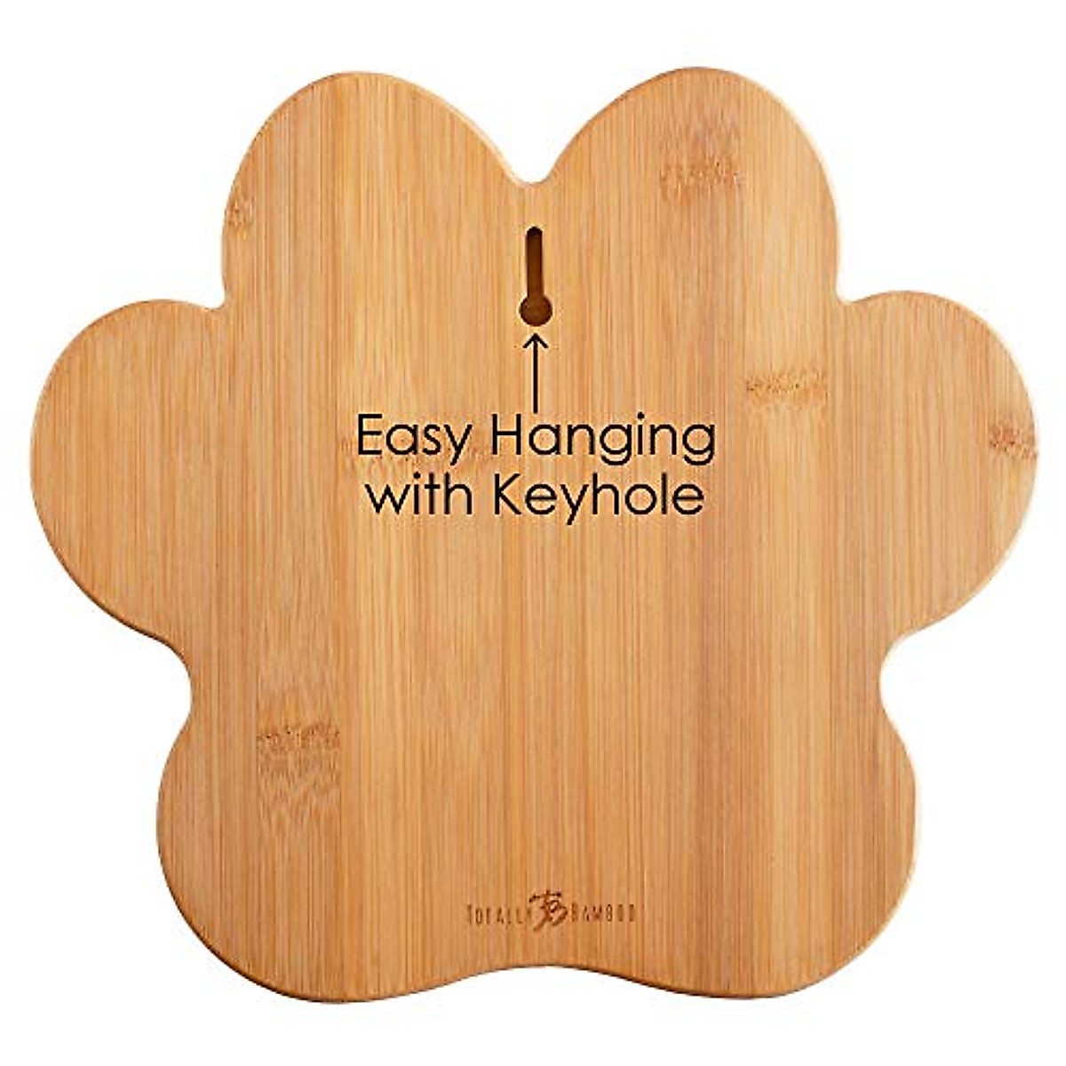Totally Bamboo Paw Shaped Bamboo Serving And Cutting Board, 11" x 10", Natural
