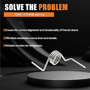 Upgraded DA81-01345B French Refrigerator Door Spring Compatible With Samsung GE Fridge RF18HFENBSR RF217ACBP RF217ACPN RF217ACRS RF267AEBP Etc Models Replace WR02X12650 DA81-01345A Spring - 2 Pack