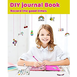 DIY Journal Kit for Girls, 6 7 8 9 10 11 12 13 Year Old Girl Gift Ideas, Birthday Gifts for Girls Age 6-13 Years Old and Up, Kids Scrapbooking Kit for Girls