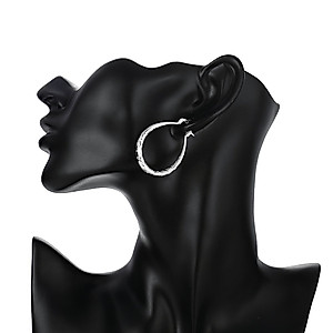 KUYIUIF 925 Sterling Silver Fashion Classic Fish Scales Hoop Drop Dangle Earring for Women