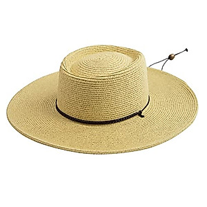 San Diego Hat Company Women's 4-inch Brim Ultrabriad Sun Hat with Adjustable Chin Cord, Natural, One Size