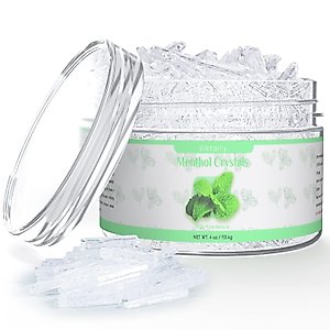 Viktairy Menthol Crystals 4 oz, 100% Pure Organic Mint Crystals | Great for Making Shower Steamers, Creams and Soaps