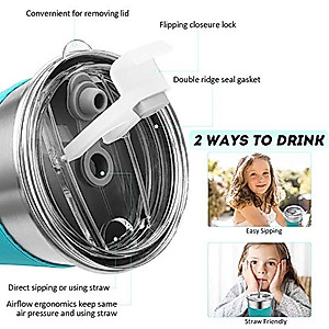 Kids Drinking Cups with Straws and Lids,Spill-proof Stainless Steel Tumblers for Kids Dishwasher Safe, Unbreakable Metal Toddler Cups with Heat-insulated Sleeves for Cold and Hot drinks.5 Pack 12oz