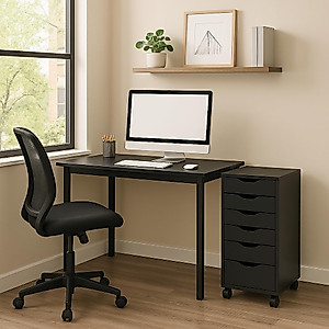 ADEPTUS 10016 6 Drawer Roll Cart, Black