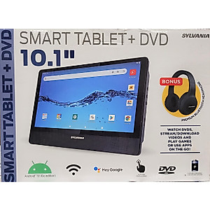 SYLVANIA 10.1inch Quad Core Tablet/Portable DVD Player 1GB/16GB with Headphones SLTDVD1024-COMBO