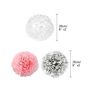 Elephant Baby Shower Decorations – It's a Girl Baby Shower in Pink and Gray Theme – Cute Elephant Party Kit – Virtual Baby Shower Decorations – Multipurpose Elephant Décor – Ready To Install