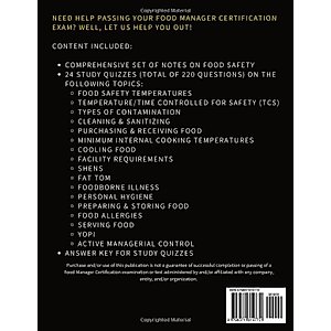 ServSafe Food Manager Certification Study Guide 2023: Notes and 220 Review Questions for the ServSafe Manager or CPFM Exam
