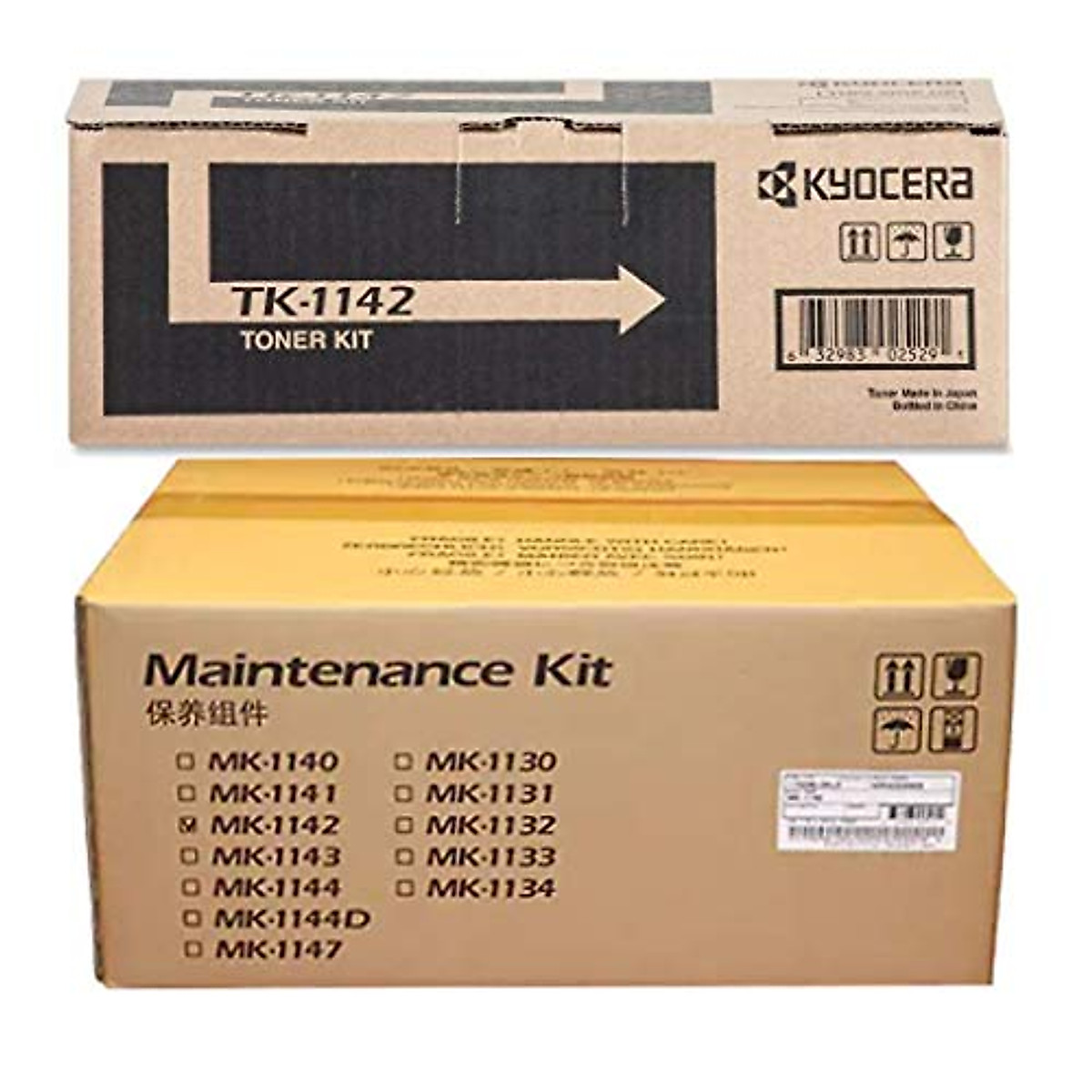 Kyocera TK-1142 Black Toner Cartridge and MK-1142 Maintenance Kit; Compatible with ECOSYS M2035dn/M2535dn and FS-1035MFP/1135MFP