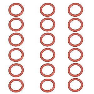 1012 Bubbler O Ring Replacement Beverage Dispensers Parts Dispense Valve 1012 O-Rings for Crathco, Grindmaster, Cecilware (18 pcs)