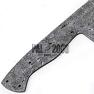 PAL 2000 KNIVES 11.4 Inch Custom Handmade Damascus Steel Blank Blade Nakiri Knife - Blade Blank - 9826
