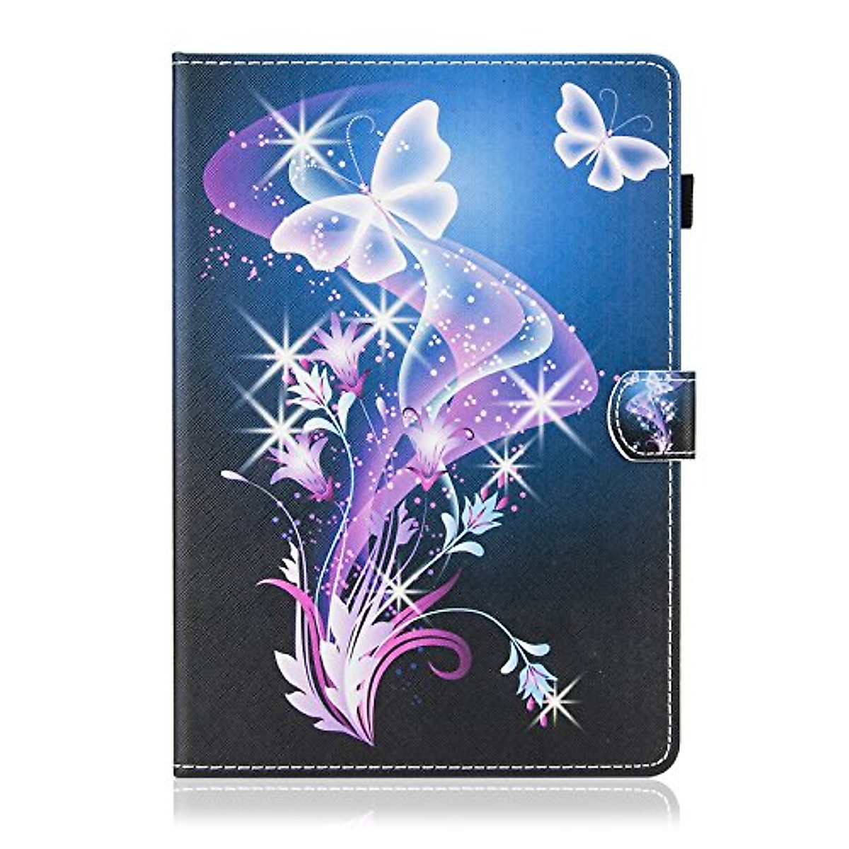 Dteck Case for Samsung Galaxy Tab A 9.7 Inch Tablet 2015 Release, SM-T550 /SM-P550 Case - Magnetic Closure Leather Protective Wallet Cute Stand Flip Cover with Stylus Pen/Pen Holder (Two Butterflies)