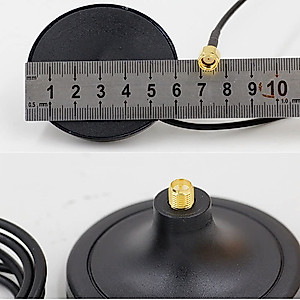 Wi-Fi Antenna Base, HUACAM HCM35N Wi-Fi Antenna Magnetic Stand Base RP SMA Male to Female Connector with 10 ft Extension Cable