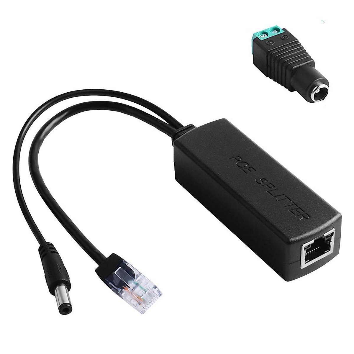GeeekPi Gigabit PoE Splitter, 48V to 12V Ethernet Adapter,IEEE 802.3af Compliant 10/100/1000Mbps PoE Splitter for IP Camera,Wireless Access Point and VoIP Phone