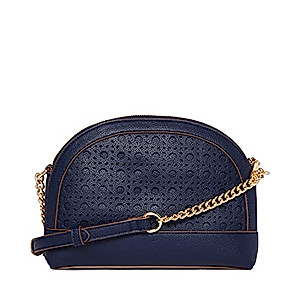 Anne Klein Perforated Triple Compartment Crossbody, Distant Mountain/Distant Mountain