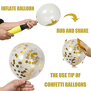 62pcs Gold Navy Blue Balloons Kit - 12 Inches Gold Blue Party Decoration Balloons for Graduation Baby Shower Birthday Party Decorations Favors