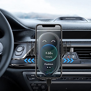 2022 Smart Wireless Car Charger Phone Holder, Wireless Auto Sensing Cell Phone Car Chargers Holder Car Phone Holder Compatible for iPhone13/12 11/ Pro/XS/XR/ 8 Plus, Samsung S10 /S9 / Note10 / Note9