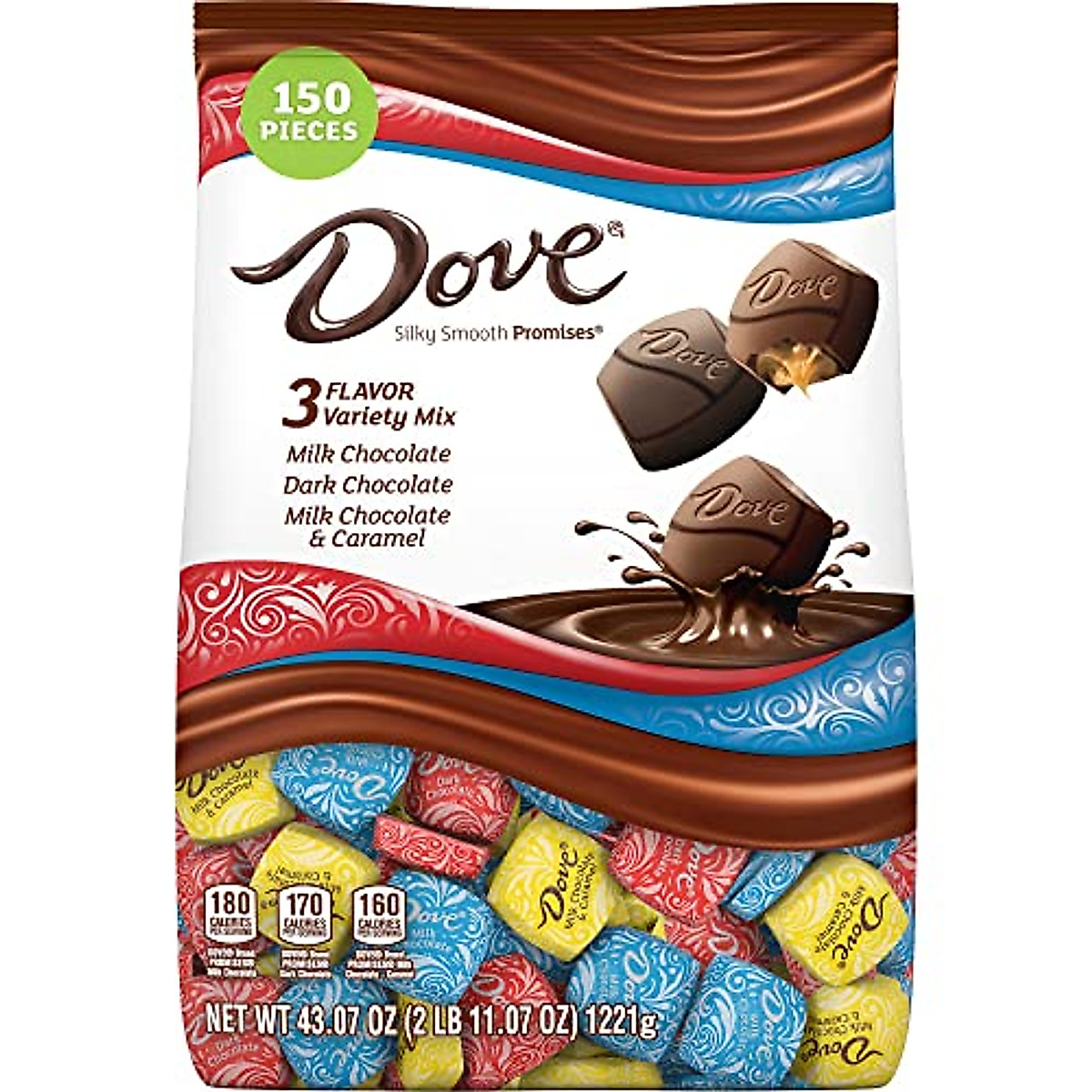 DOVE PROMISES Chocolate Candy Variety Mix, Great For Easter Gift Baskets, 43.07-Ounce Bag 150 Pieces