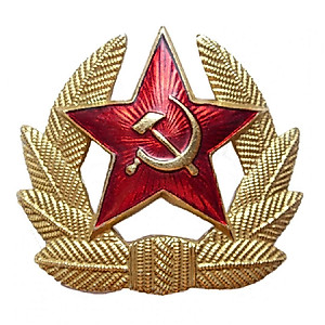 Russian Soviet Army Fur Military Cossack Ushanka Winter Hat (Black, 59(L))